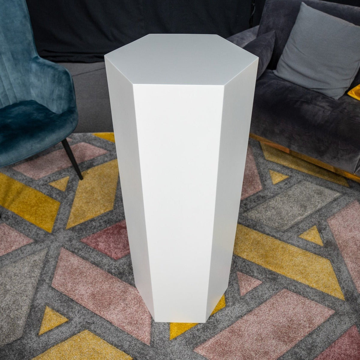 Premium Sprayed Hexagonal Wooden Retail Display Plinths | Premier Woodshop